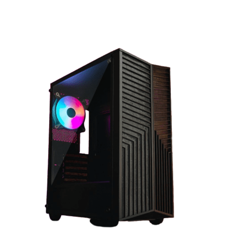 Thunder SABER Mid-Tower Gaming PC Case – Tempered Glass, 3× Pre-Instal