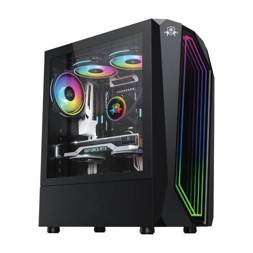 AA Tiger Viking Gaming Case – Mid Tower Tempered Glass ARGB PC Case Pr