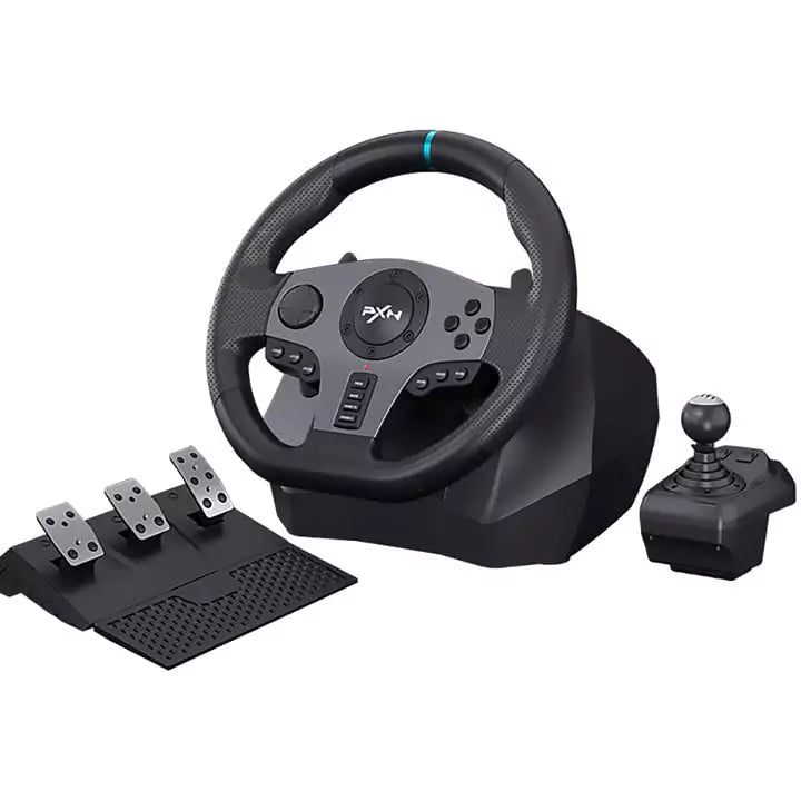 PXN V9 Gaming Steering Wheel – 270°/900° Racing Wheel with Pedals & 6+